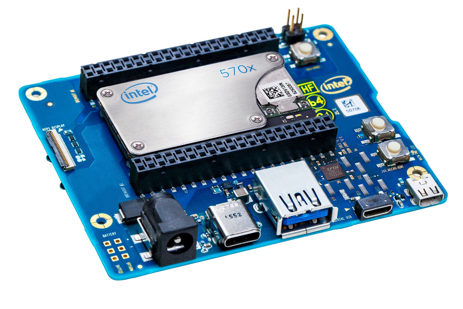 Joule™ 570x Developer Kit with Expansion Board - Intel | Mouser - INACTIVE
